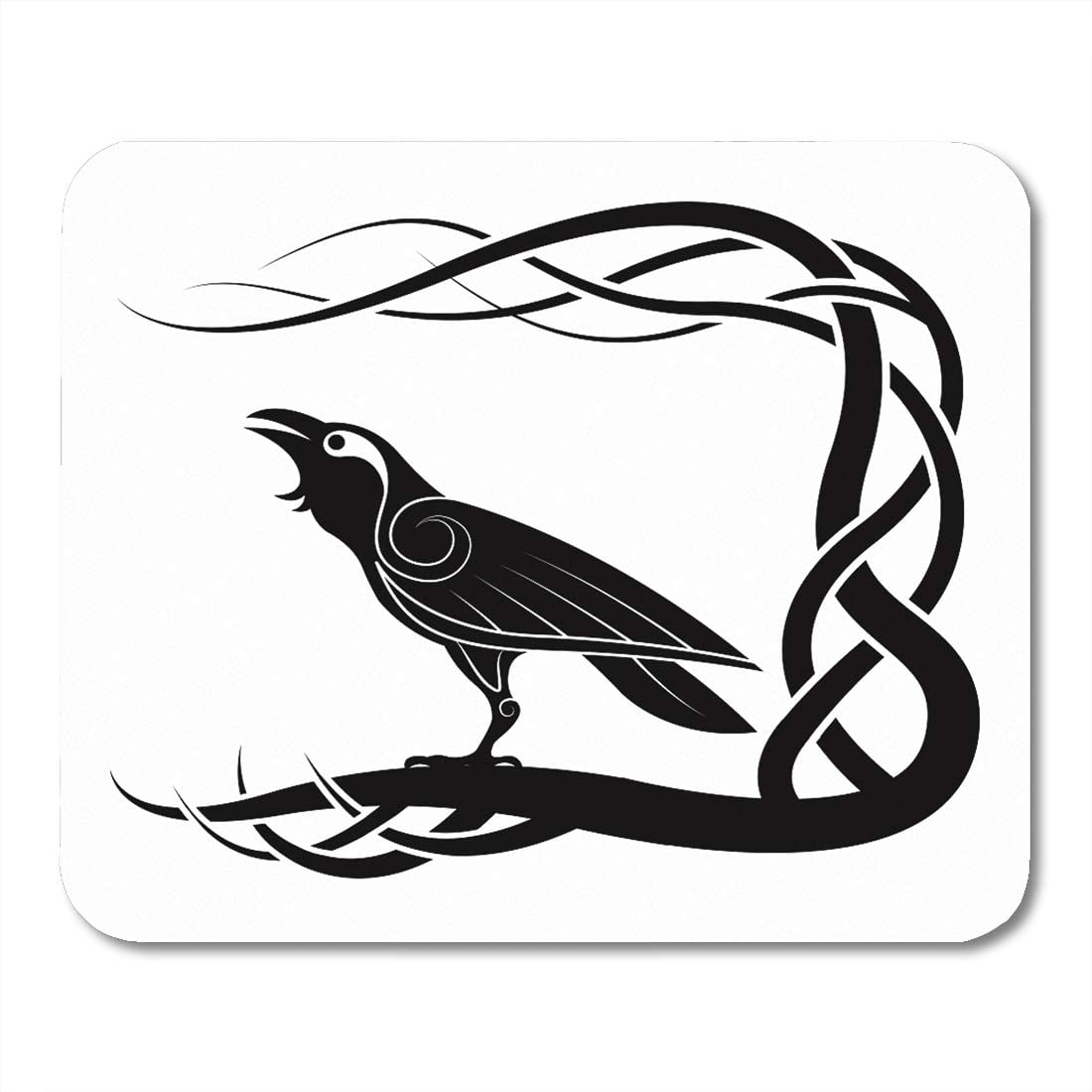 SIDONKU Celtic Pagan Raven Crow Mythology Sign vector Mousepad Mouse ...