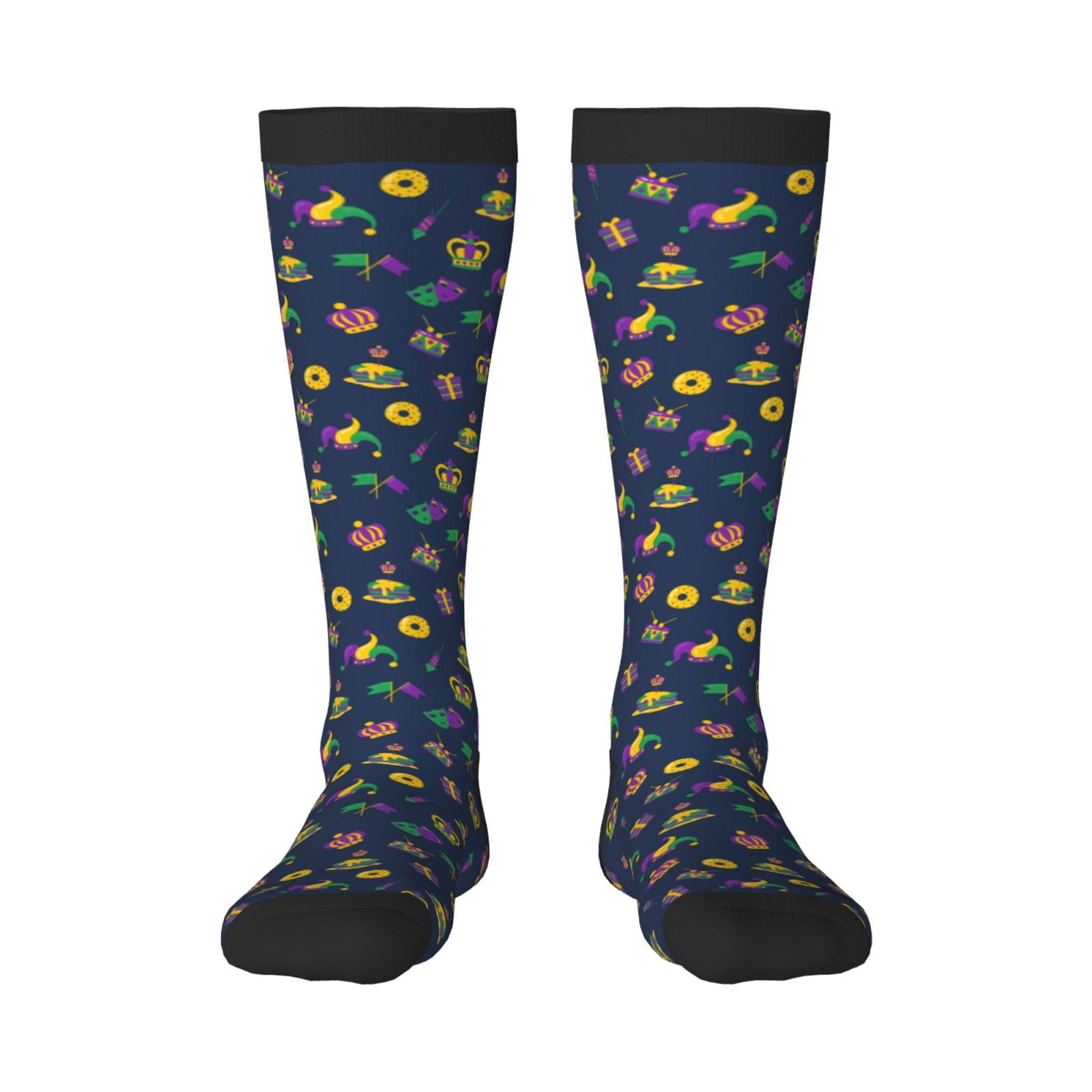 Fotbe Mardi Gras Carnival Calcetas Divertidas Estampadas para Hombre y ...