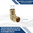 10 Pcs XFITTING Pex 3/4 Inch x 3/4 Inch Pex Elbow Brass Crimp Fitting, 23-2-2=10X - Walmart.com