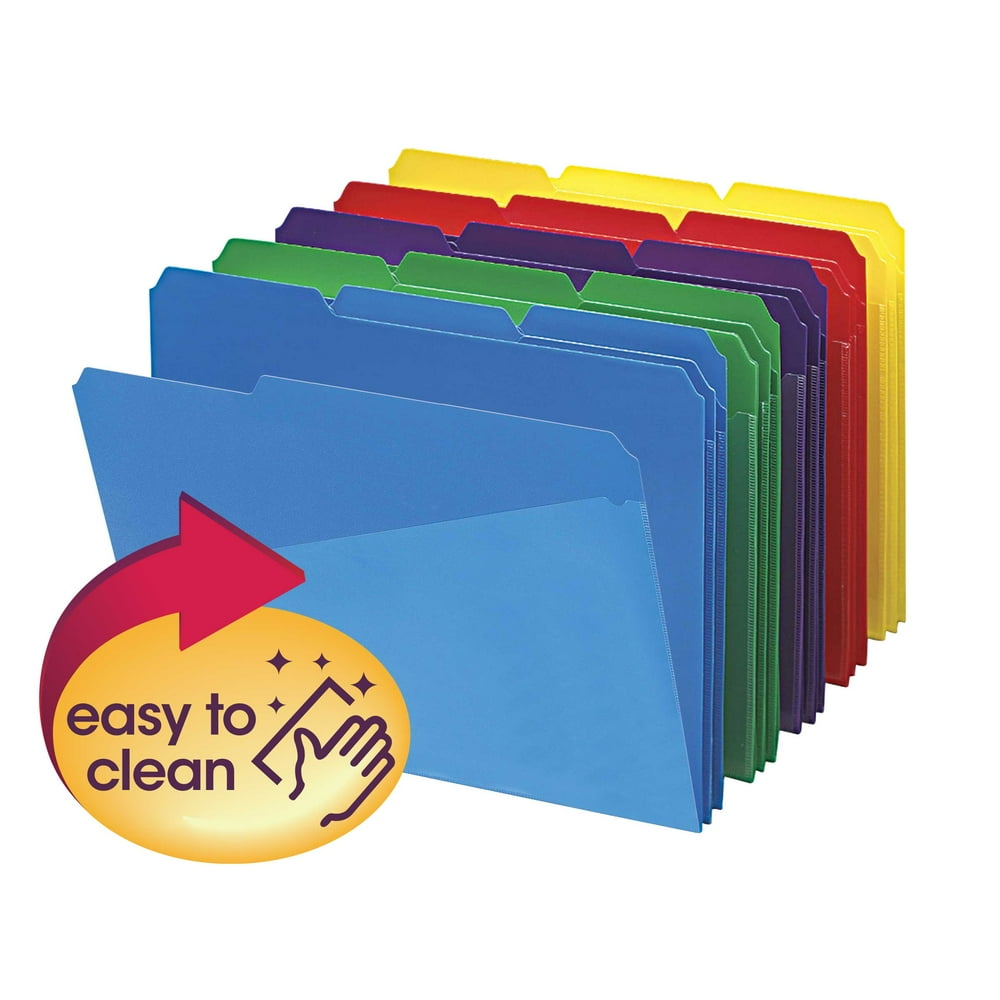 Smead Poly File Folder with Slash Pocket, 1/3-Cut Tab, Letter Size ... Smead Poly File Folder with Slash Pocket, 1/3-Cut Tab, Letter Size ...