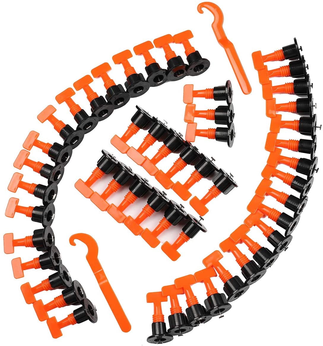 50 Piece Tile Level System Set, Reusable Tile Leveler Tile Laying Kits ...