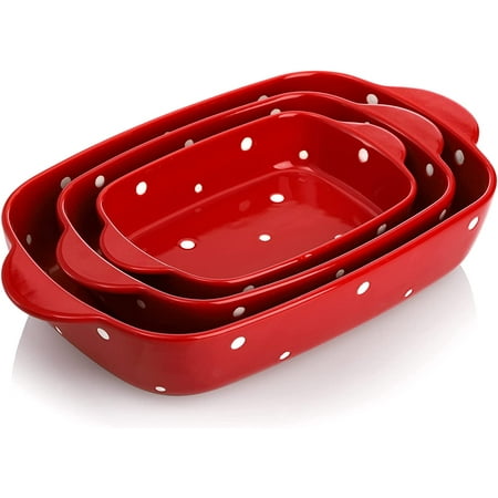 Porcelain Bakeware Set, Ceramic Baking Dish Pans with Handles for ...