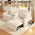 AECOJOY 75" 3-in-1 Sleeper Bed, Convertible Pull-Out Sofa Bed with USB ...