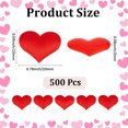 500Pcs Polyester Sponge Heart Shaped Confetti for Party Decoration Red ...