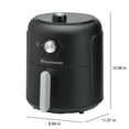 Toastmaster Small Air Fryer Basket, 2.6L (2.75 quart) Capacity, Black ...