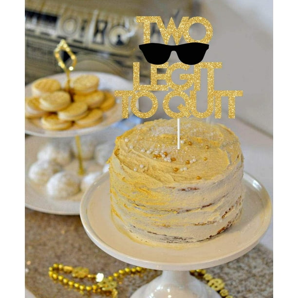 Two Legit to Quit Party Decorations - Two Legit to Quit Cake Topper ...