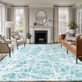 Abstract Fiber Line Washable Living Room Rugs 8'x10', Spring Vibrant ...