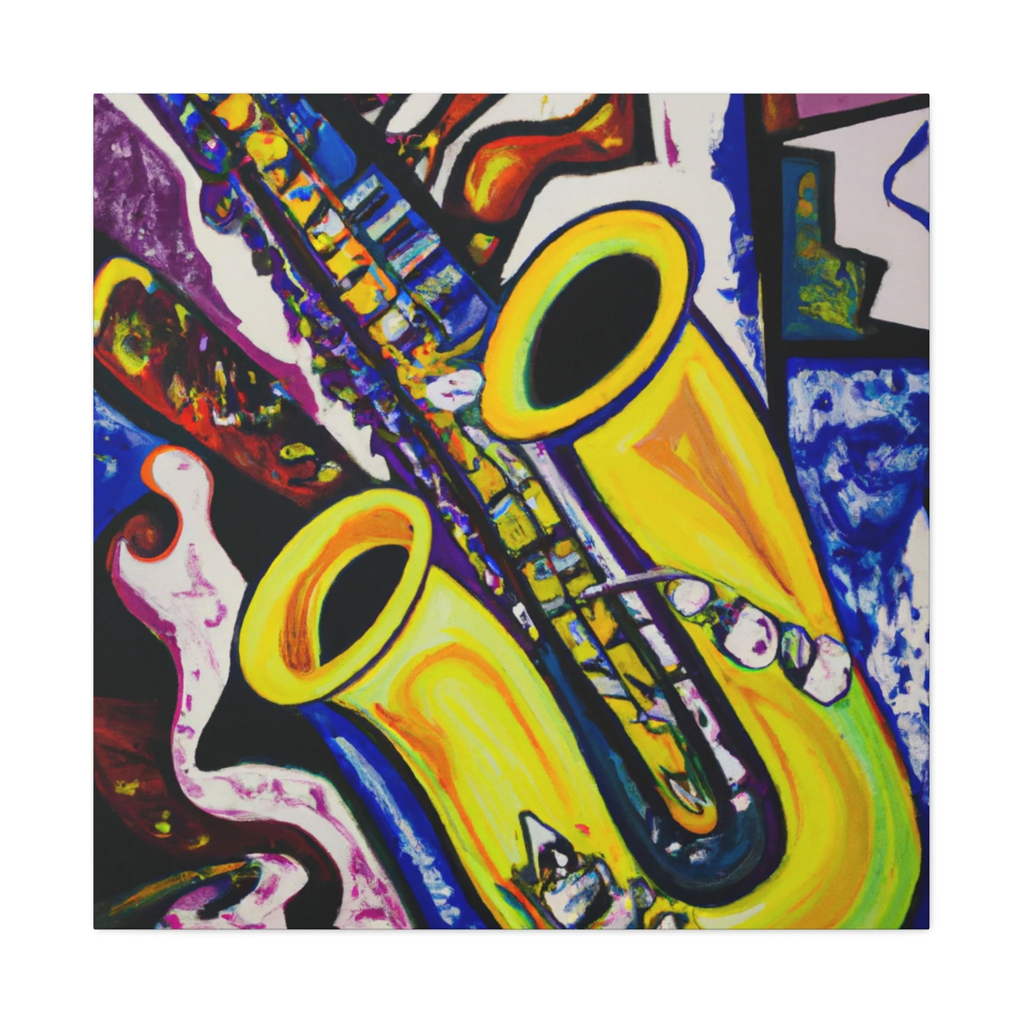 Saxophone in Motion - Canvas - Walmart.com