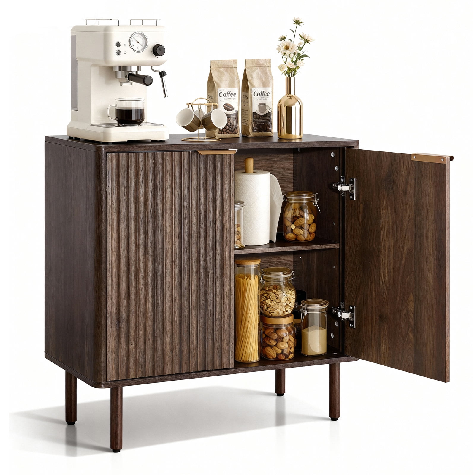 Click here for Vevor Coffee Bar Cabinet  Mid Century Fluted Coffe... prices