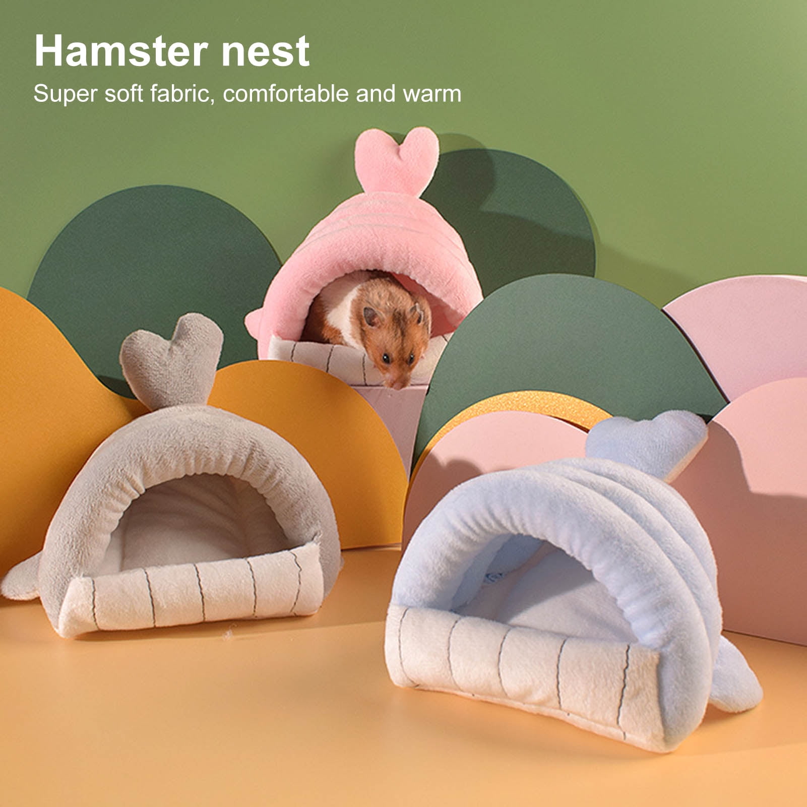 Guinea Pig Bed Cave Cozy Hamster House Large Hideout for Dwarf Rabbits ...