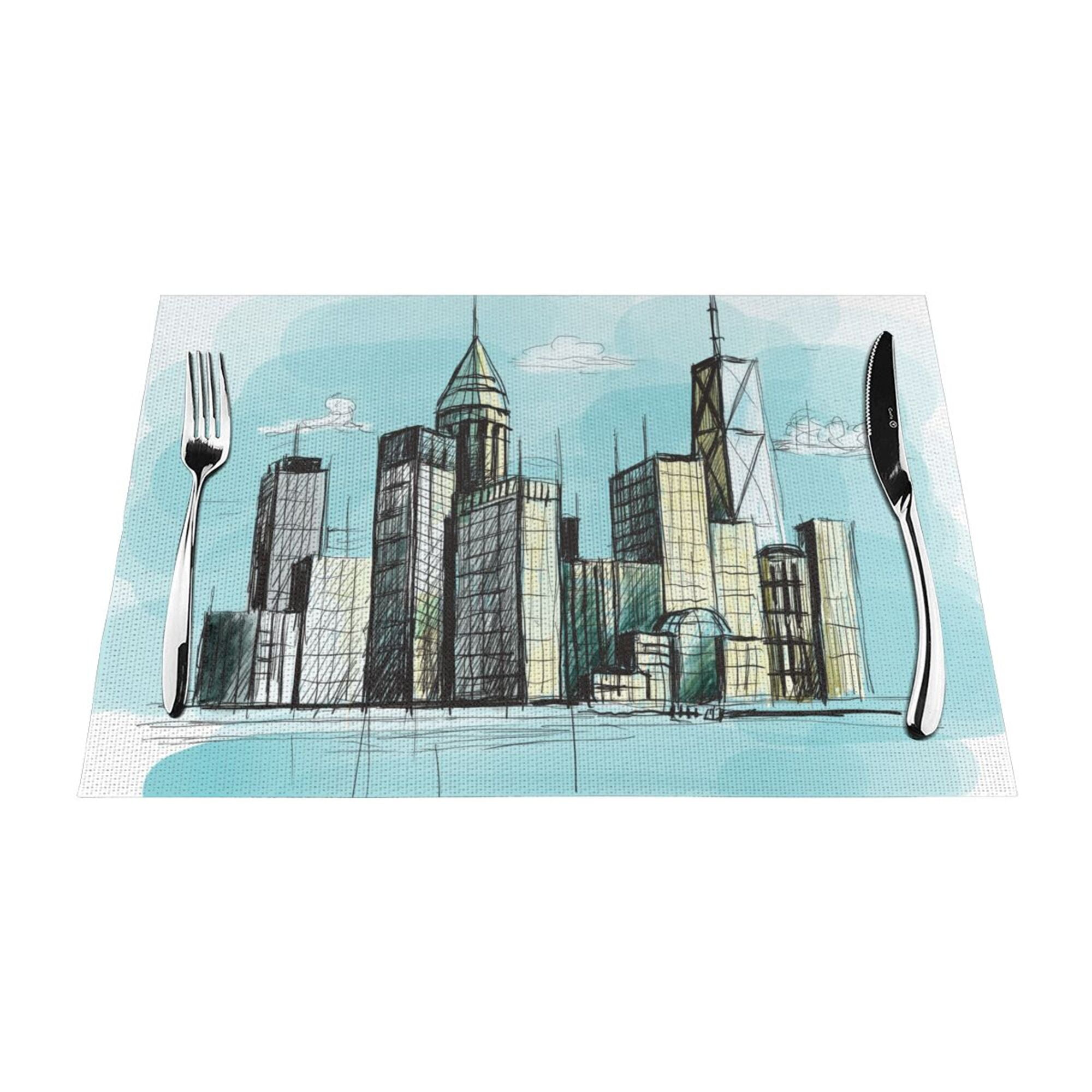 YFYANG Washable Heat-Resistant Placemats, 70% PVC/30% Polyester ...