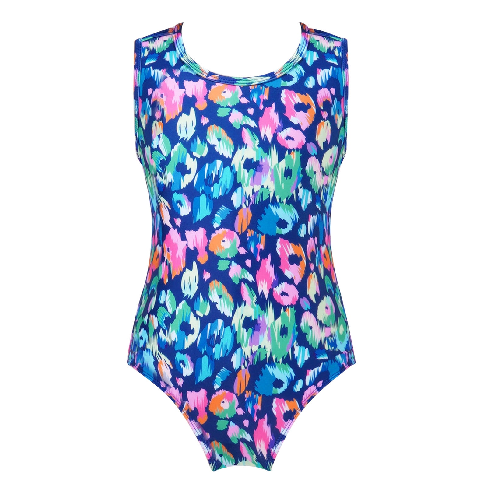 YONGHS Kids Girls One Piece Printed Gymnastics Leotard Bodysuit ...