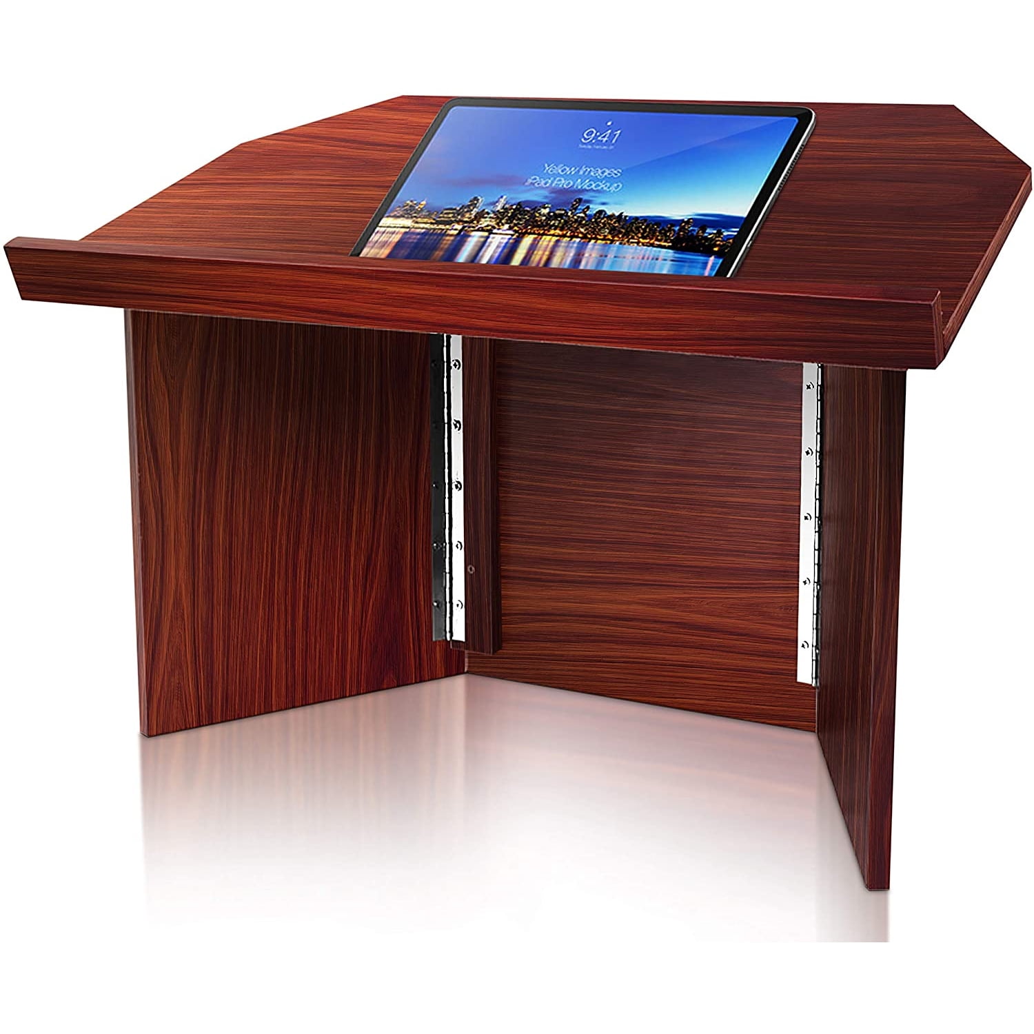 Pyle Foldable Tabletop Lectern Stand for Classrooms, Presentations ...