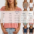 Dagugfen Womens Tops Crew Neck Short Sleeve Ruffle Lace Patch Work ...