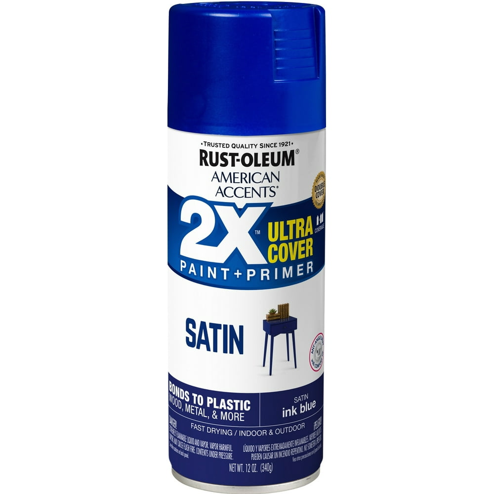 Ink Blue, Rust-Oleum American Accents 2X Ultra Cover Satin Spray Paint ...