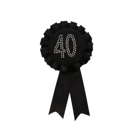 Diamante Rhinestone 18 21 30 40 50 60 Ribbon Rosette Badge Brooch ...