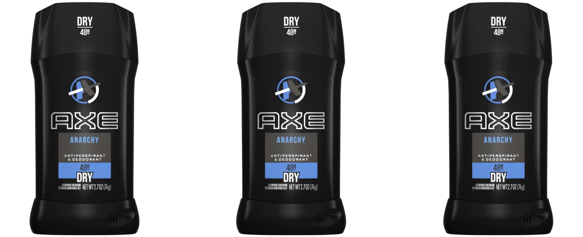 Axe Dry Anti-Perspirant Invisible Solid, Anarchy 2.70 oz (Pack of 3 ...