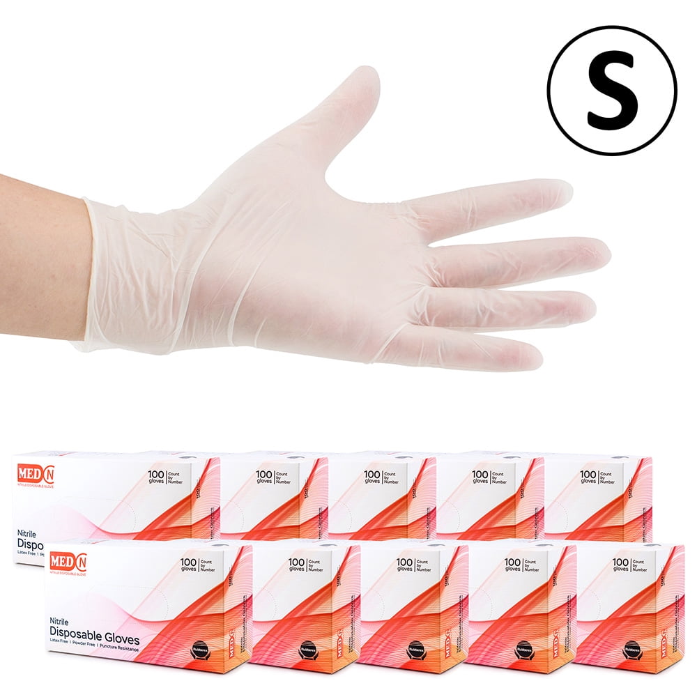 10 Packs of Disposable Nitrile Gloves 4 Mil Latex Free Safety Working ...