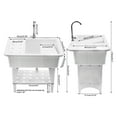 Miumaeov Freestanding Plastic Laundry Sink Indoor and Outdoor Utility ...
