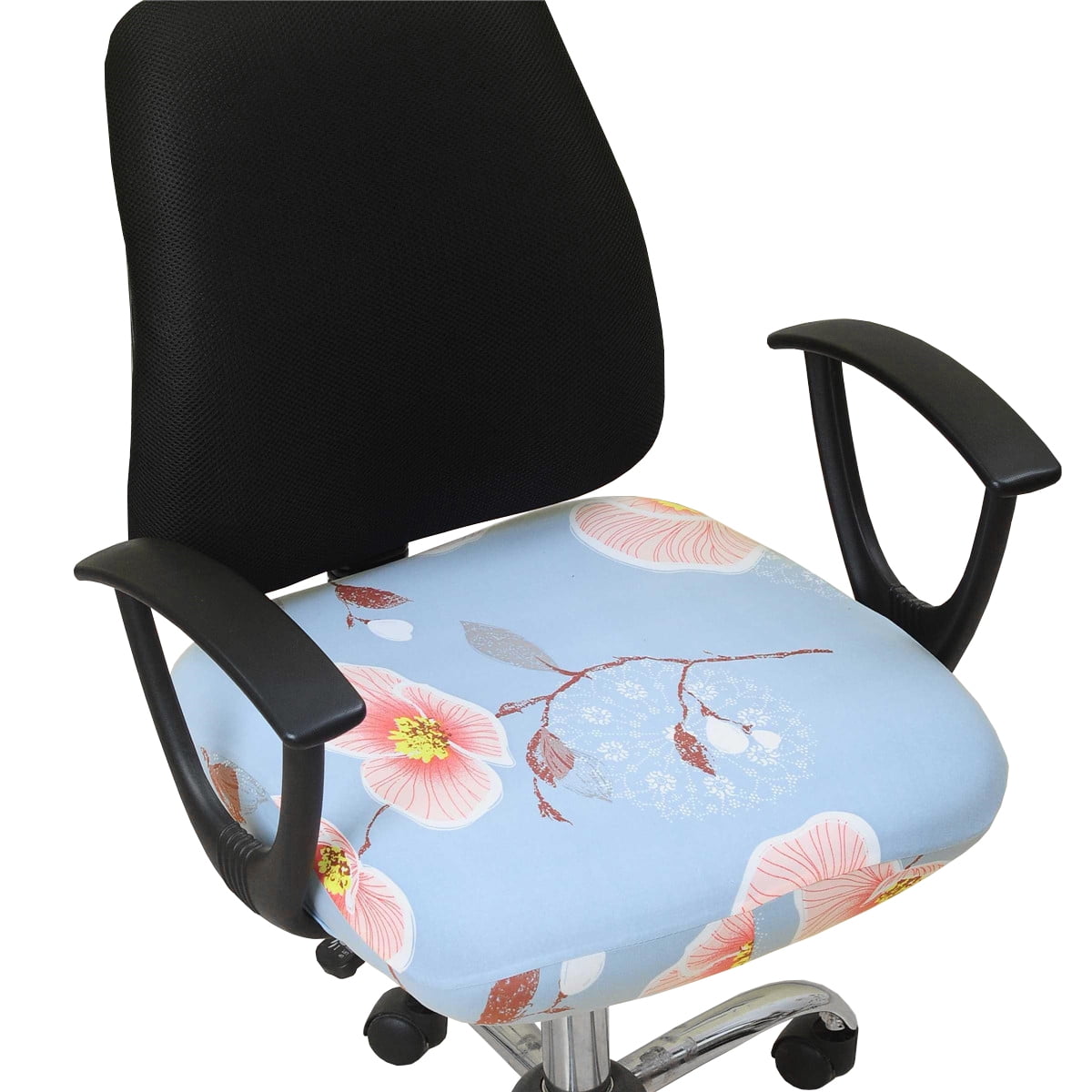 FENG Velvet Office Chair Seat Covers, Stretch Fitted Office Room ...