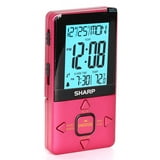 Sharp LCD Travel Alarm Clock, Pink Case - Walmart.com