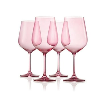 Colored Wine Glass Pink Ombre Set of 4 - Pink Lady Collection - Walmart.com