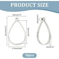 16Pcs 304 Stainless Steel Open Back Bezel Pendants For DIY UV Resin ...
