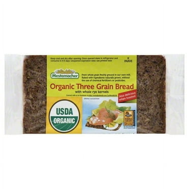 Mestemacher Natural Three Grain Bread, 17.6 Oz - Walmart.com