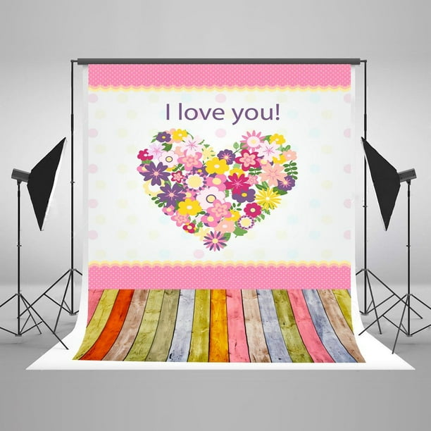 Mohome 5x7ft Newborn Birthday Party Wife Backdrop Wedding Pink Love