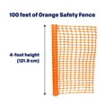 BISupply 4x1000 ft Orange Temporary Plastic Fencing for Garden and Work ...