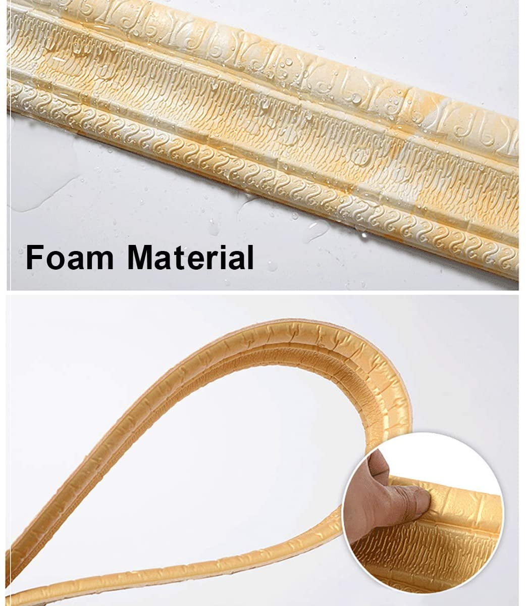 Buy 90x 3 Self Adhesive Flexible Foam Molding Trim, 3D Sticky ...