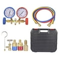 AC Gauges, 3 Way Manifold Gauge Set with 3FT Hose for R1234yf R134a ...