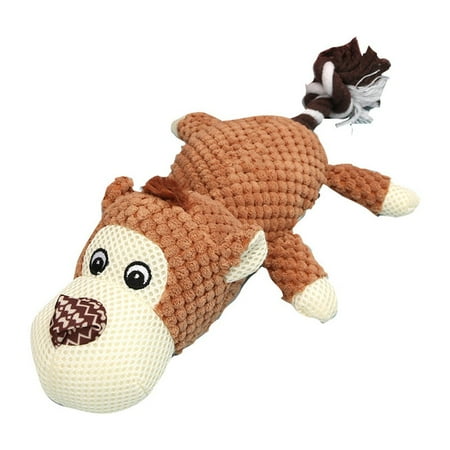 Dog Plush Toy Squeaky Interactive Puppy Dog Toys With Crinkle Paper ...