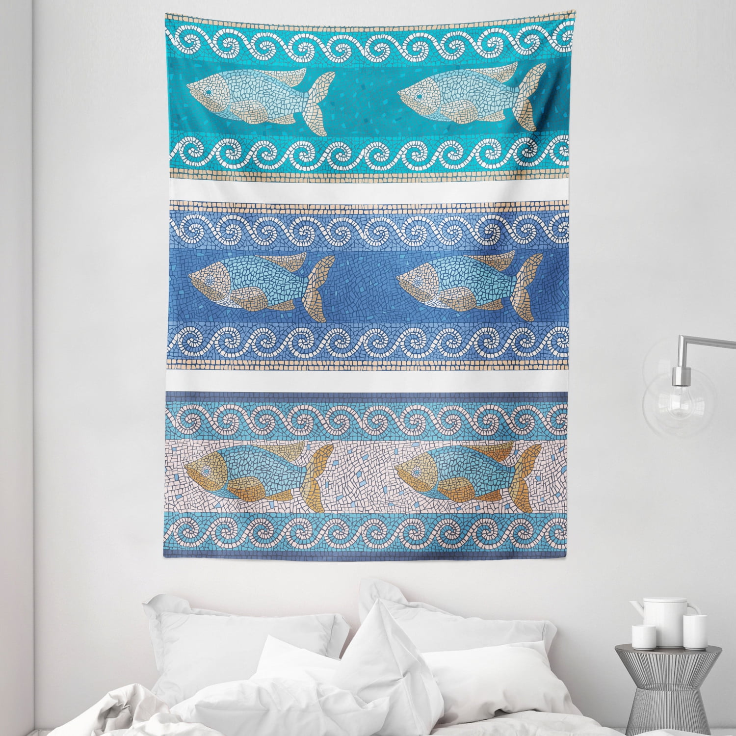 Mosaic Tapestry, Ancient Style Byzantine Ceramics Inspired Maritime ...