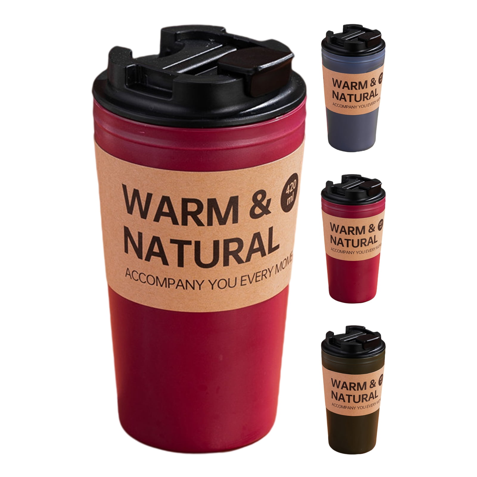 Bobasndm Reusable Coffee Cups,Eco Travel Mug with Lanyard,Easy Handling ...