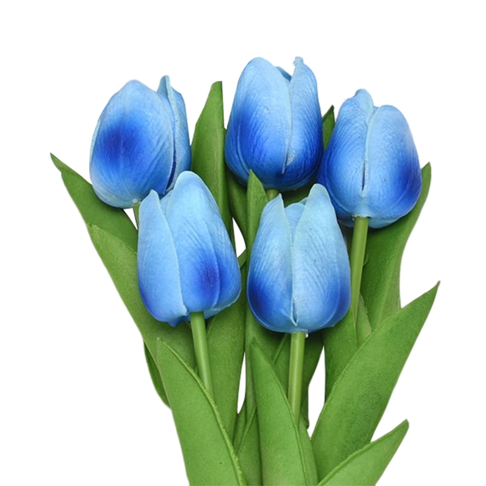 10 Pack | 13" Single Stem Real Touch Tulips Artificial Flowers Wedding ...