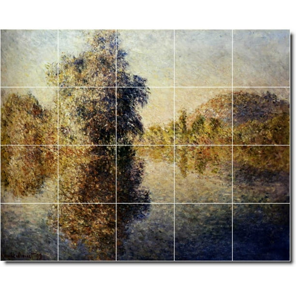 Ceramic Tile Mural-Claude Monet Country Painting 86. 30" w x 24" h ...