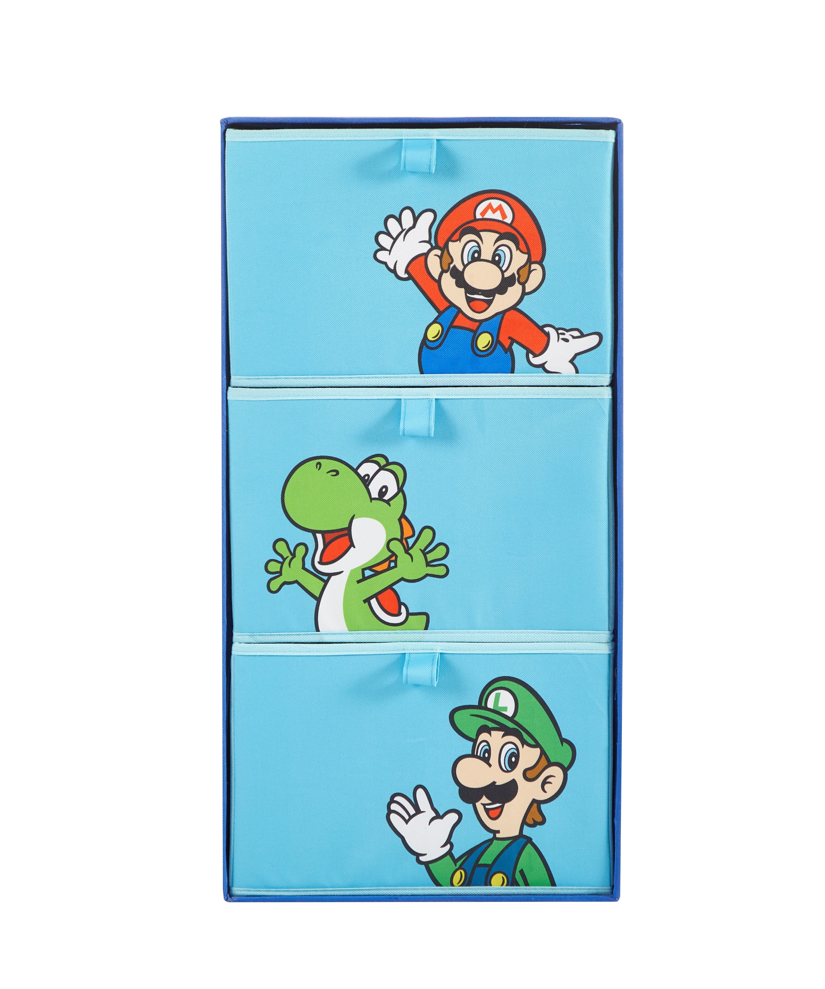 Nintendo Super Mario 3 Drawer Storage, Polyester (14.2'' X 11.8'' X 24. ...