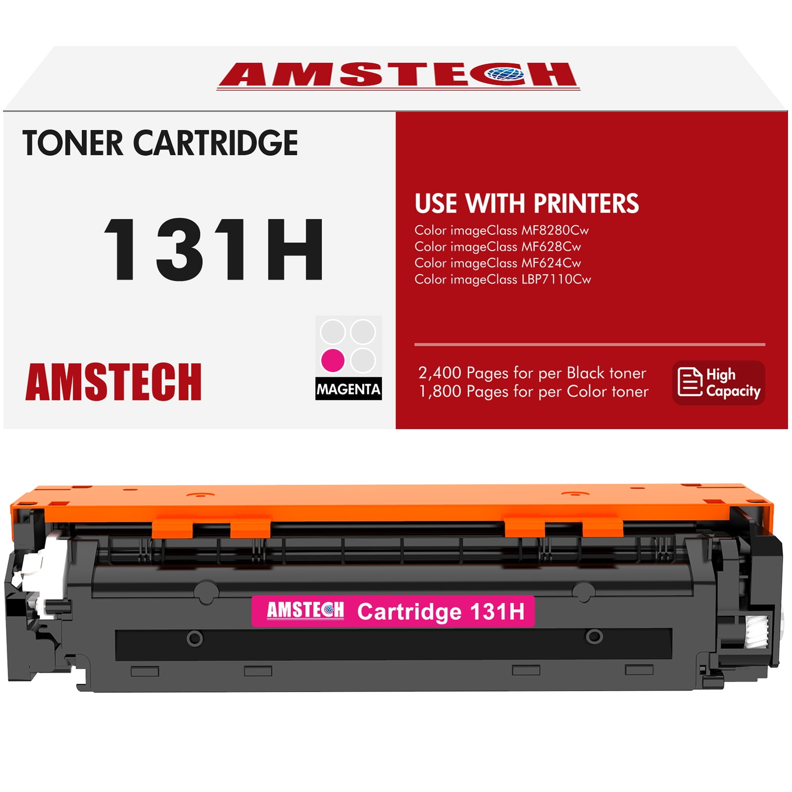 Amstech Compatible Toner for Canon 131 131M imageClass MF8280Cw MF628Cw ...