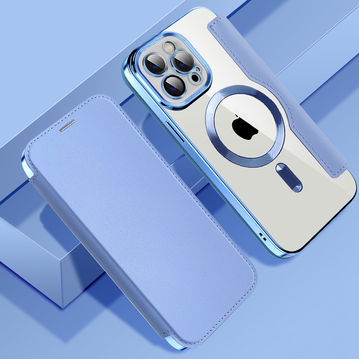 Flip Case for iPhone 12 Pro Max with Camera Lens Protect Film,Magnetic ...