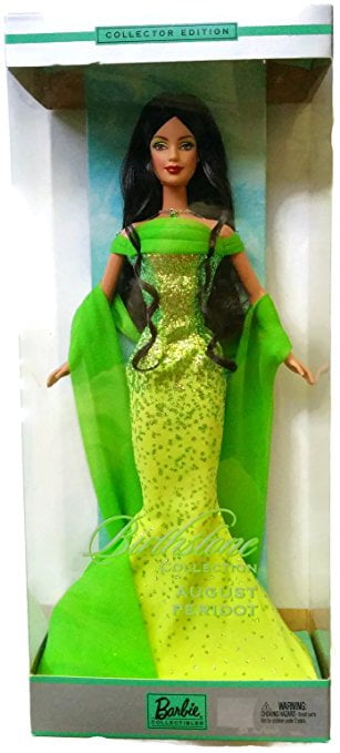 Mattel Barbie 2002 Birthstone Collection - August Peridot Barbie Doll ...
