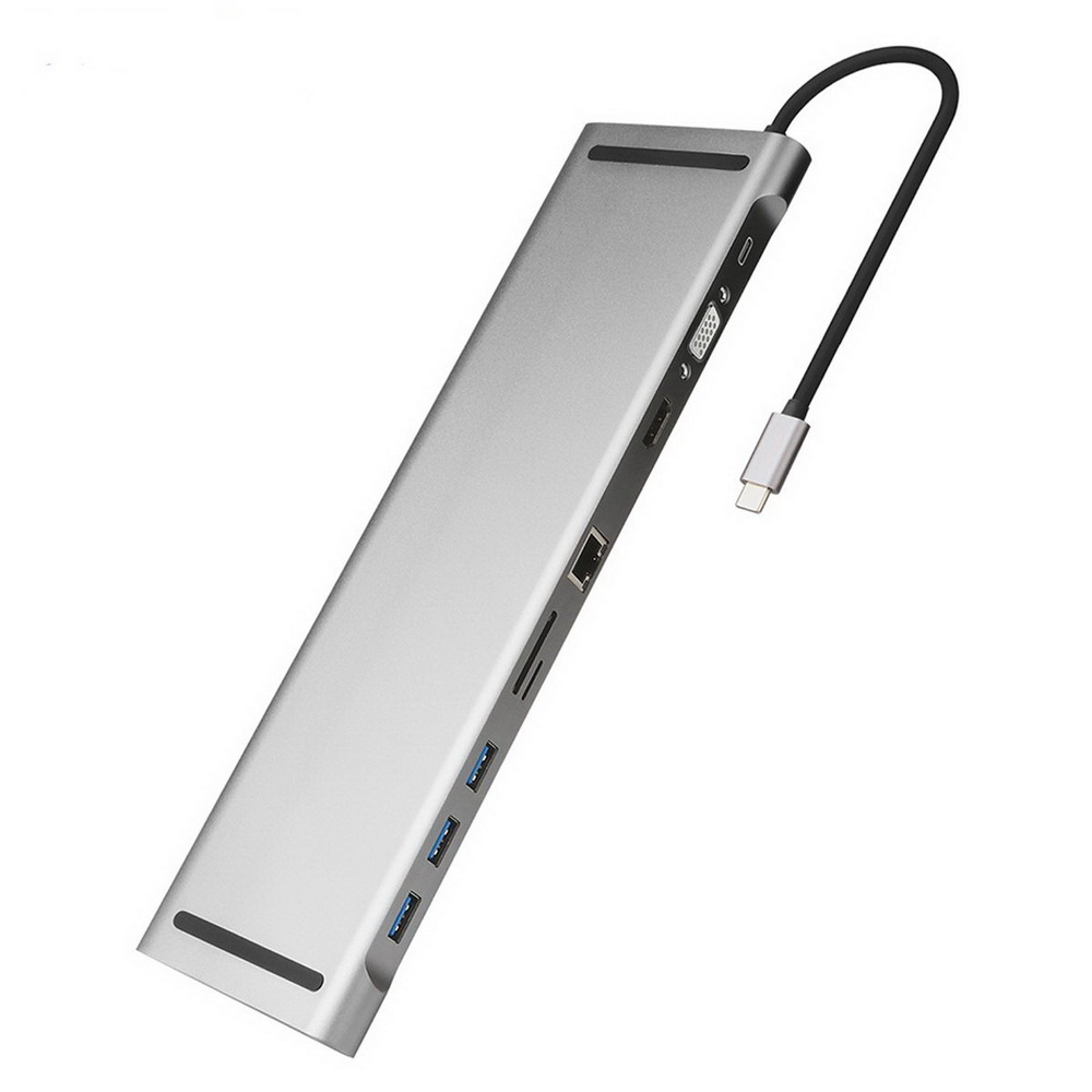 axGear USB-C Type C 3.1 Docking Station HUB VGA HDMI Video Converter ...