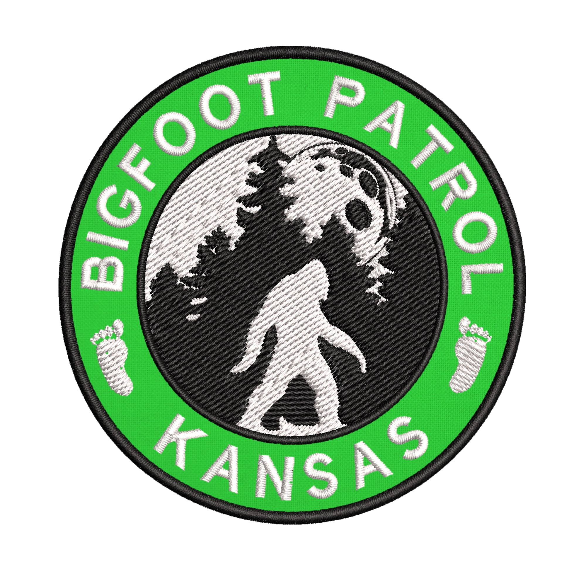 USA Kansas Bigfoot Patrol! Cryptid Sasquatch Watch! 3.5 Inch Iron Or ...