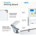 Oline Portable Large Magnetic Whiteboard with Stand, Adjustable Rolling ...