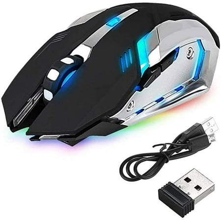 ATTOE Wireless Optical Gaming Mouse with Rechargeable Adjustable DPI ...