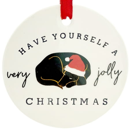 UPC 739761459634 - Sleeping Black Lab Ornament - Black Labrador ...