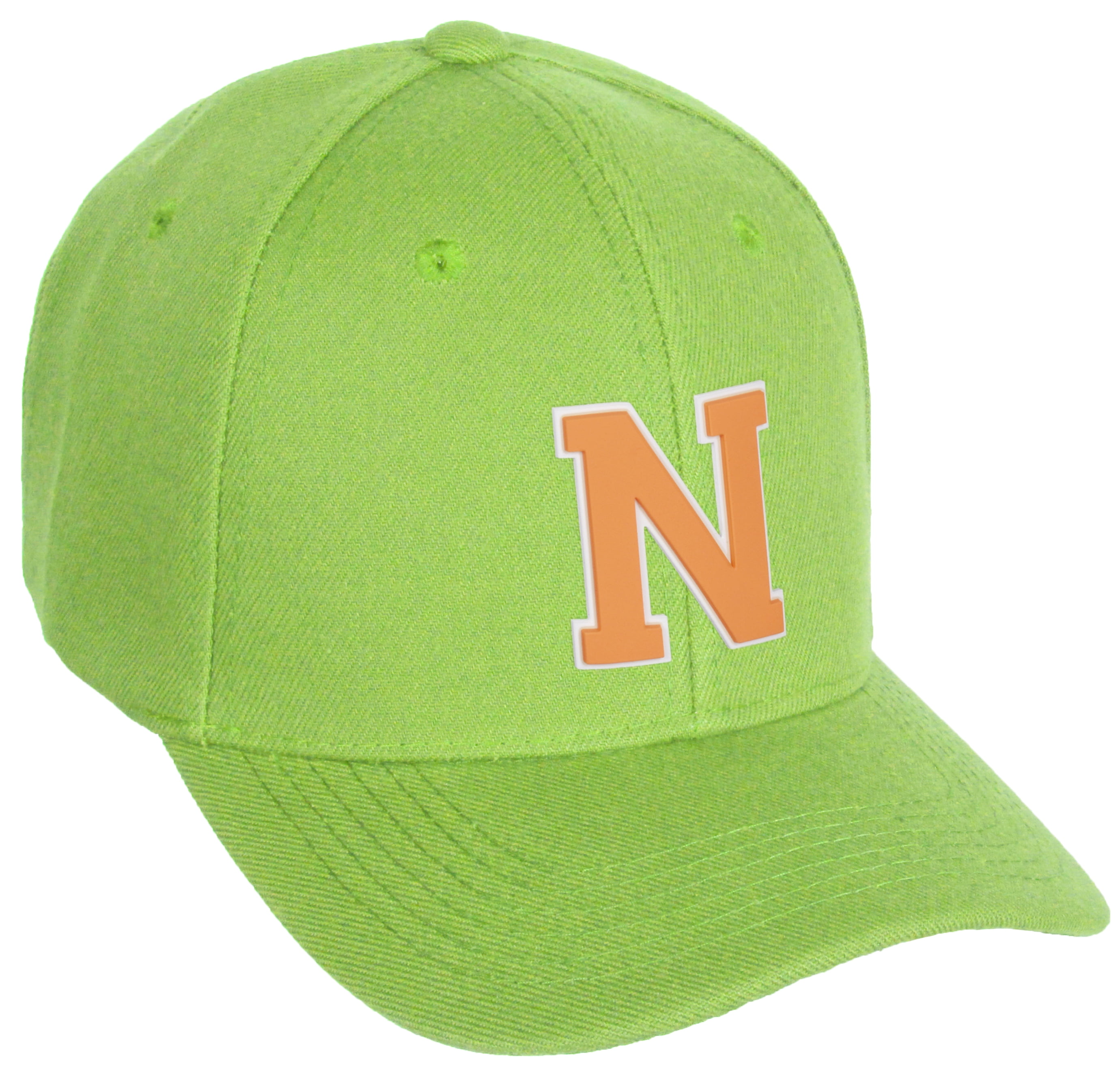 Daxton Classic Baseball Hat Custom A to Z Initial Team White Neon ...