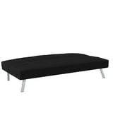 Serta Chelsea Modern Full Futon, Black Fabric for Bedroom Spaces ...