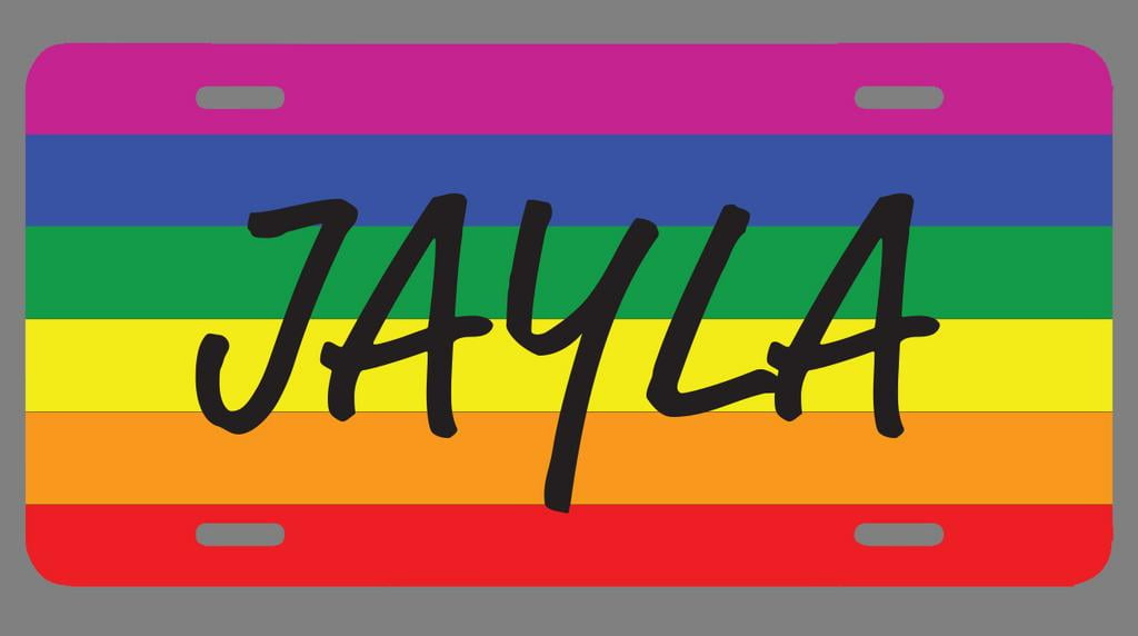 Jayla Name Pride Flag Style License Plate Tag Vanity Novelty Metal | UV ...