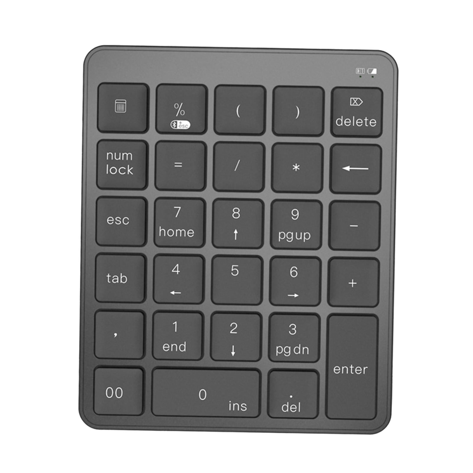 Teclado numérico jinwen inalámbrico de 28 teclas para teléfonos ...